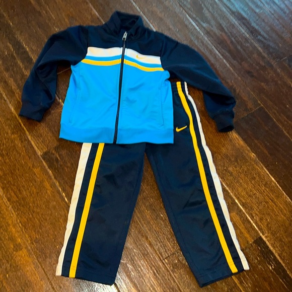 Nike | Matching Sets | Nike Tracksuit 4t Navy Blue And Gold Track Pants ...